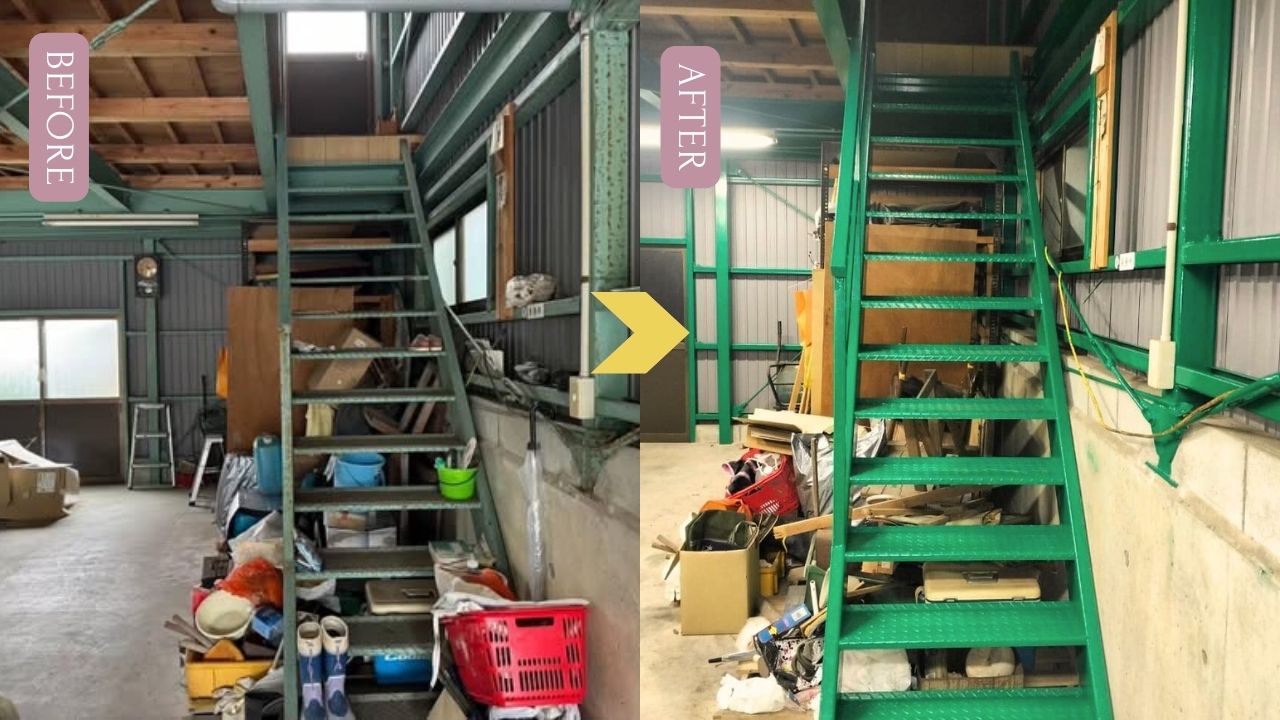 車庫鉄骨の塗装工事【津市】 | タケガワ塗装 | 三重県松阪市の外壁塗装はお任せください！